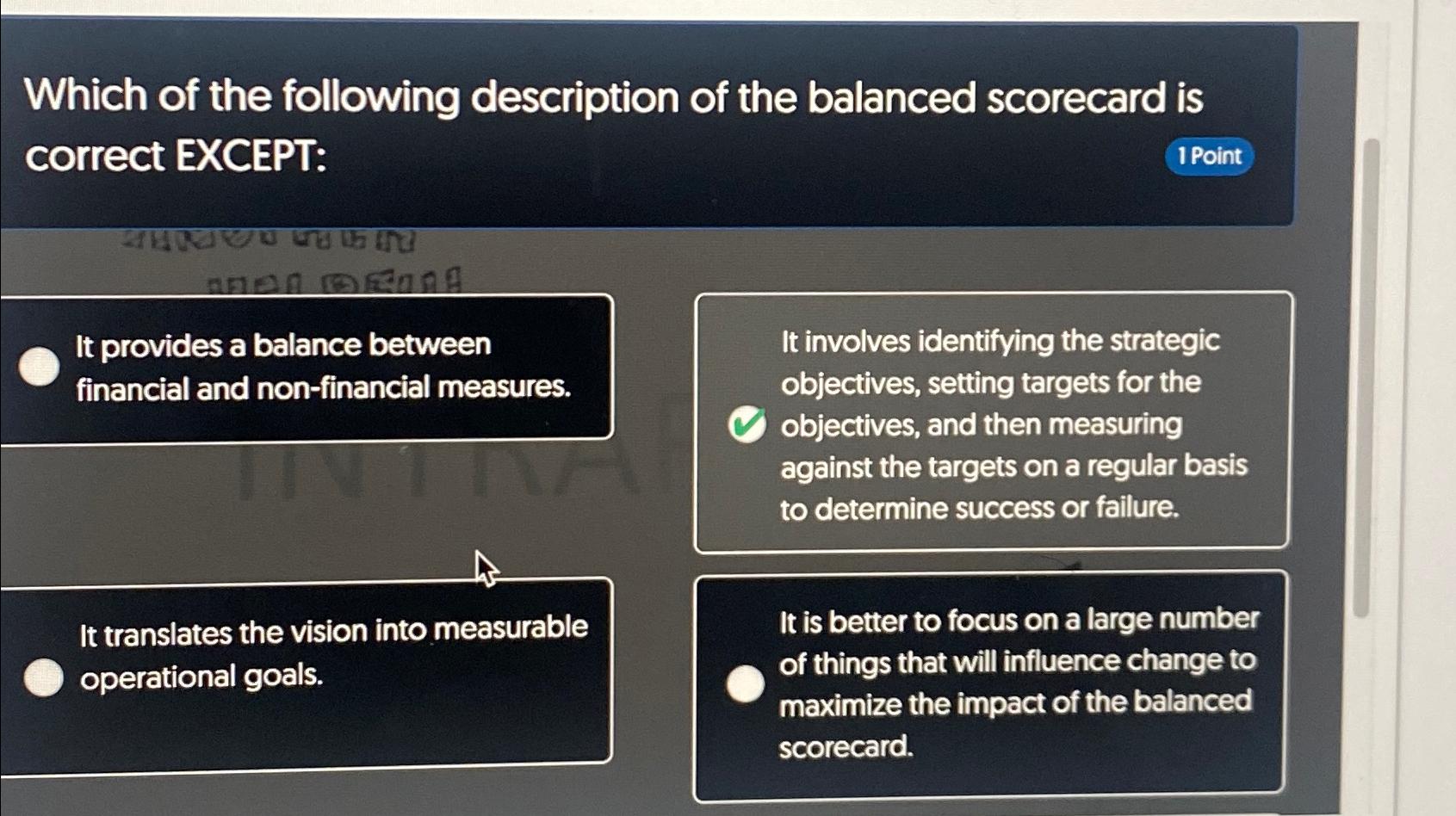 Solved Which of the following description of the balanced | Chegg.com