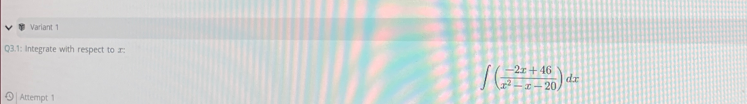 Solved Variant 11: Integrate with respect to x | Chegg.com