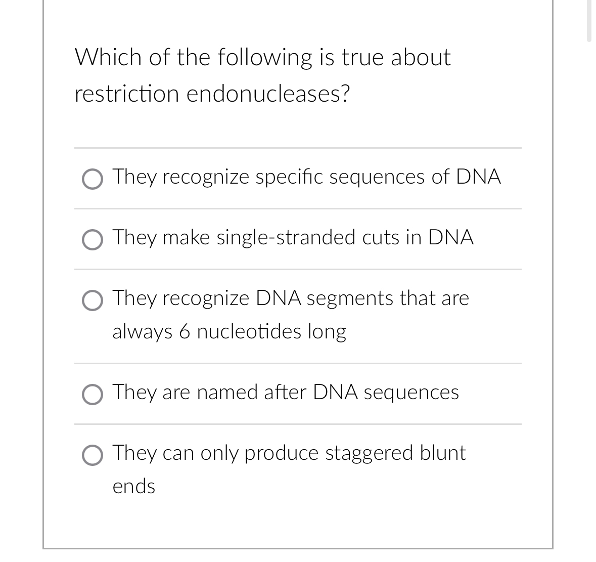 Solved Which of the following is true about restriction | Chegg.com