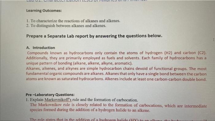 Using these information of Characterization tests of | Chegg.com