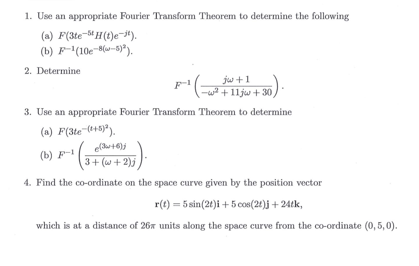 Solved Use an ﻿appropriate Fourier Transform Theorem to | Chegg.com