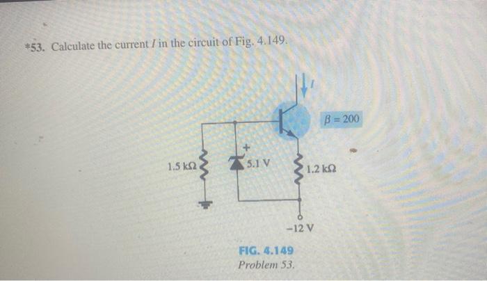 Solved 53 Calculate The Current I In The Circuit Of Fig