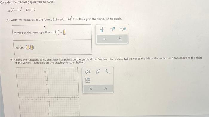 Solved Consider the following quadratic function. | Chegg.com