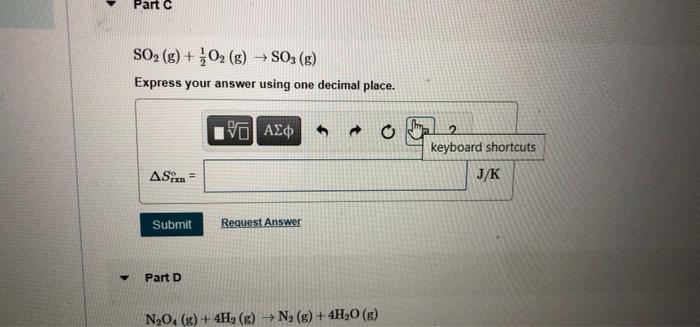 Solved Use data from Appendix IIB to calculate AS, for each | Chegg.com