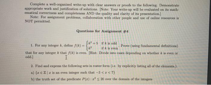 Solved Complete a well-organized write-up with clear answers | Chegg.com