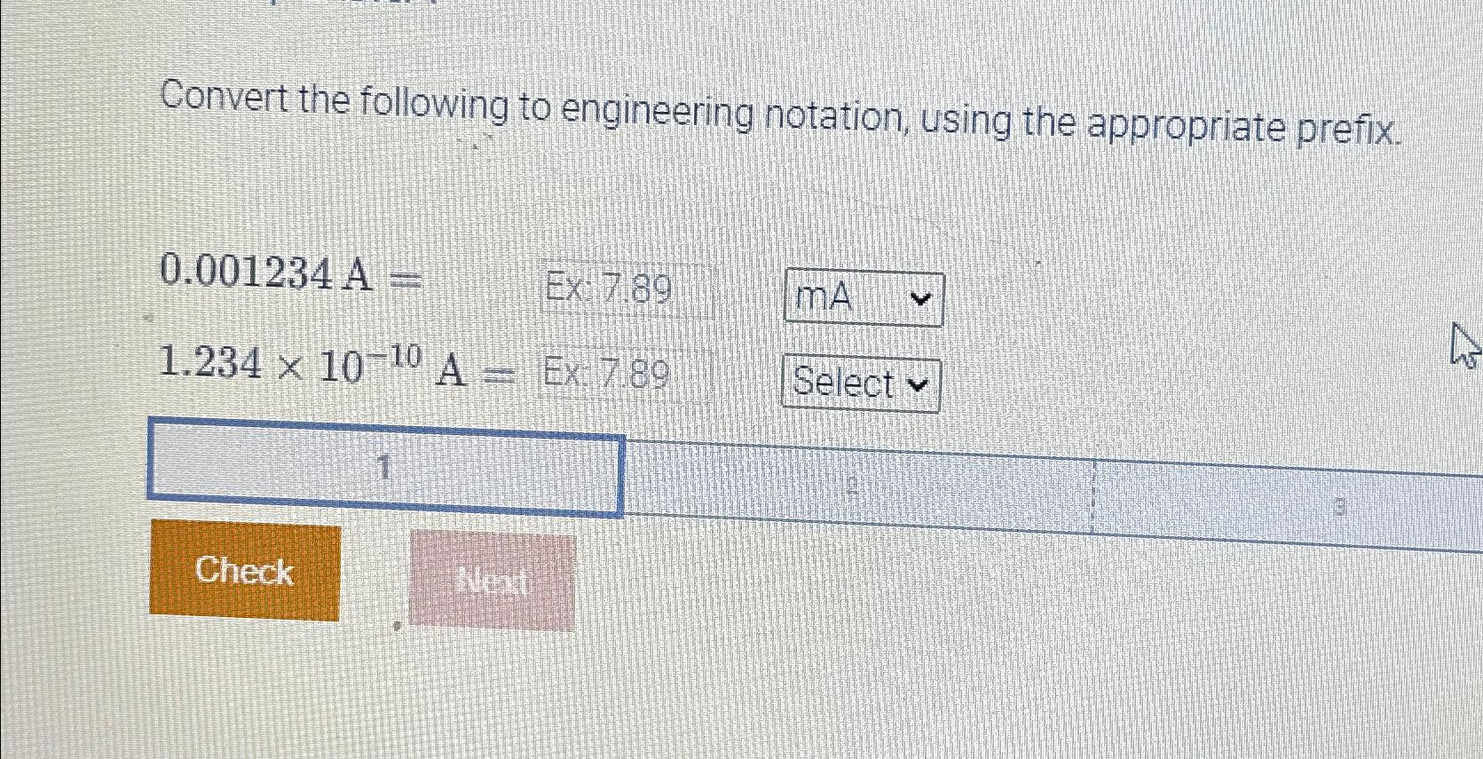 Solved Convert the following to engineering notation, using | Chegg.com