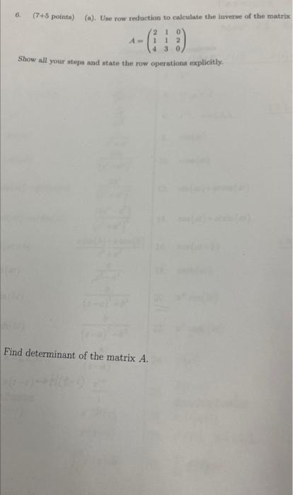 Solved 6. (7+5 points) (a). Use ron reduction to calculate | Chegg.com