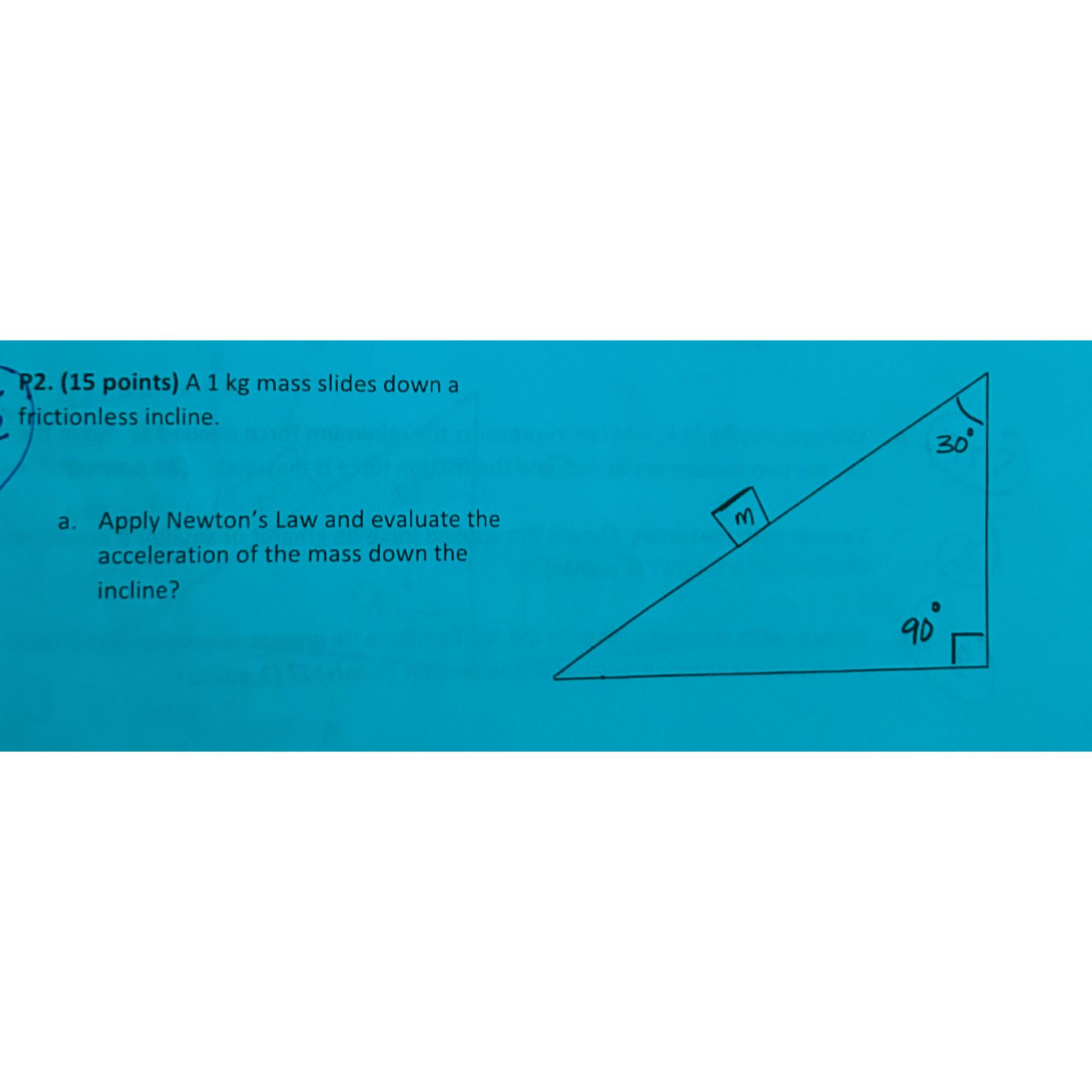 Solved R2. (15 ﻿points) ﻿A 1kg ﻿mass slides down a | Chegg.com