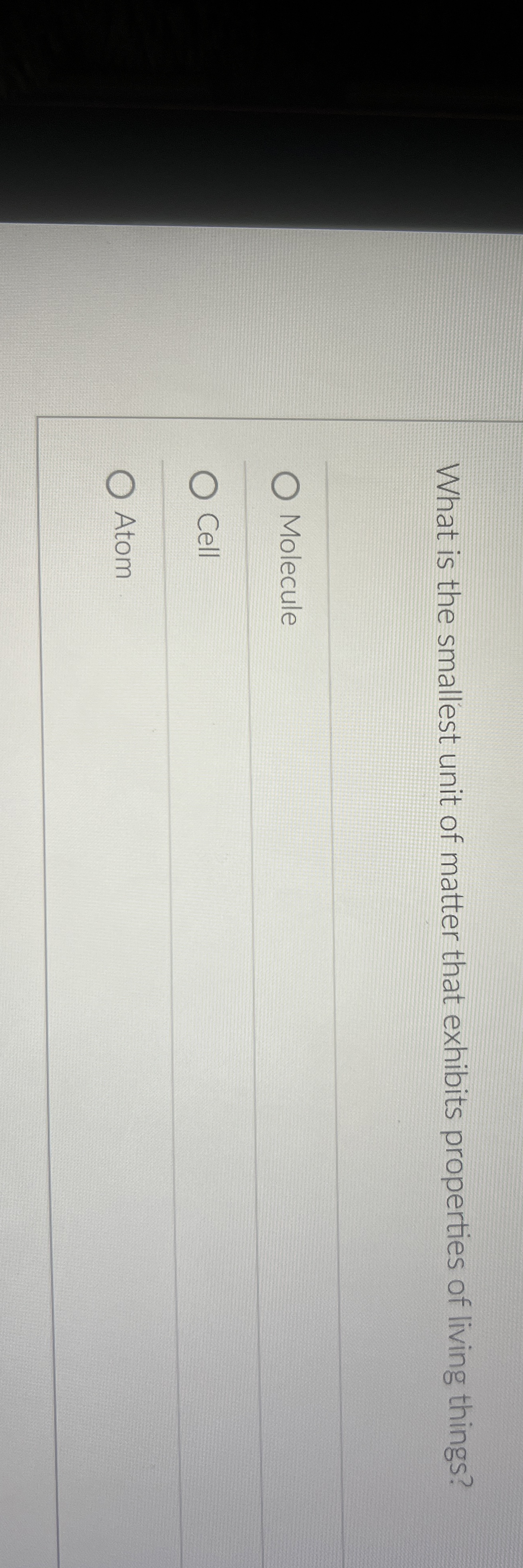 Solved What is the smallest unit of matter that exhibits | Chegg.com