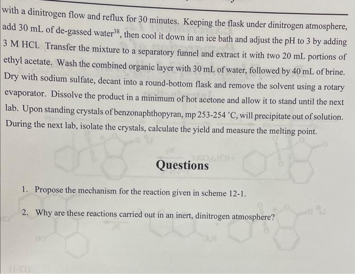 Solved Experiment 12. Preparation of a | Chegg.com