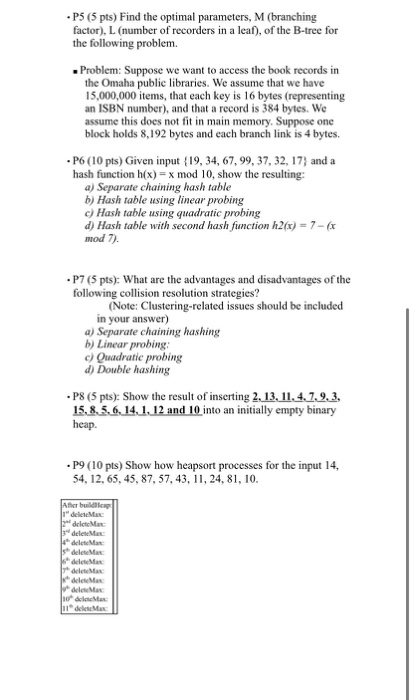 Solved • P5 (5 pts) Find the optimal parameters, M | Chegg.com