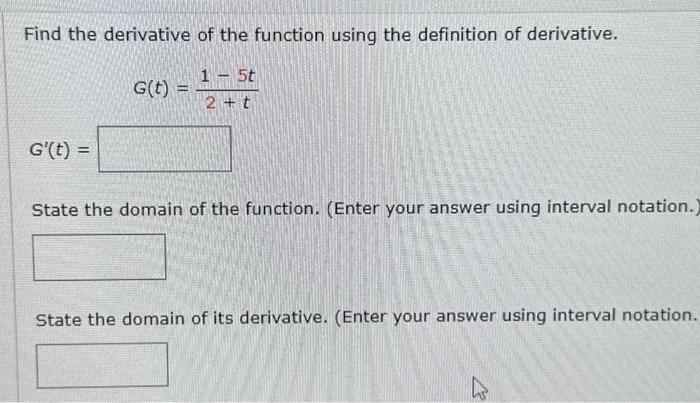 Solved Find the derivative of the function using the | Chegg.com
