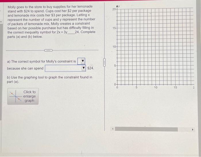 Molly goes to the store to buy supplies for her | Chegg.com