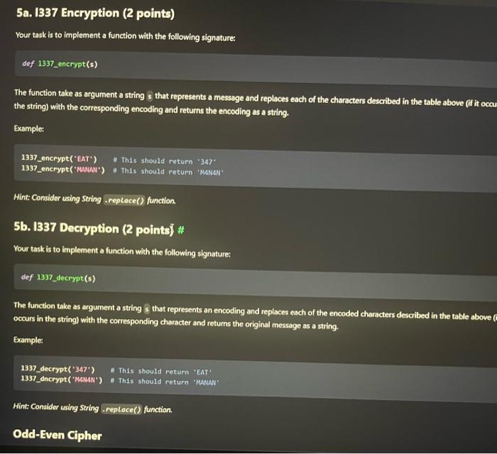 Solved 5. Implement cipher.py Ciphers are programs for | Chegg.com