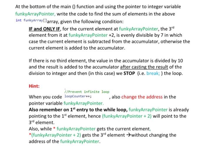 Solved At the bottom of the main () function and using the | Chegg.com
