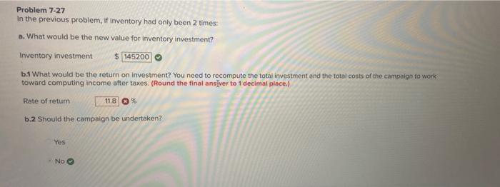 Solved Problem 7-27 In the previous problem, if inventory | Chegg.com