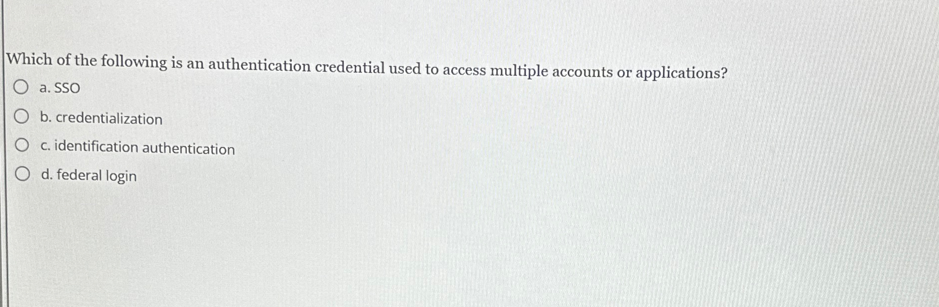 Solved Which of the following is an authentication | Chegg.com