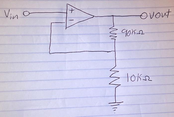 Solved solve for the gain of the following circuit | Chegg.com