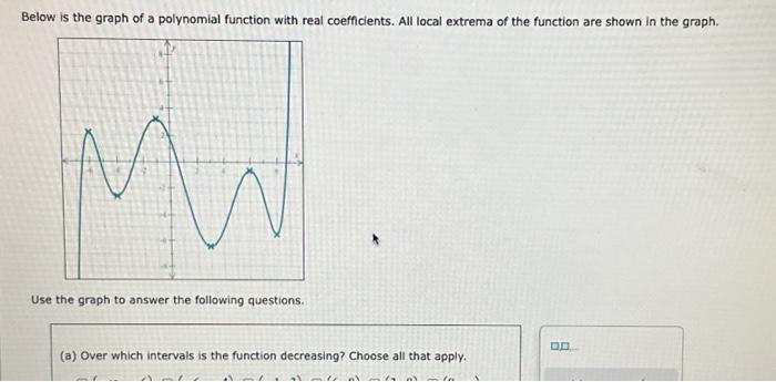 Solved Use the graph to answer the following questions. (a) | Chegg.com