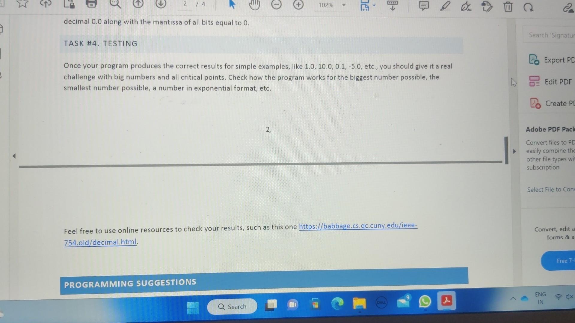 Solved You must write a C program that performs the | Chegg.com