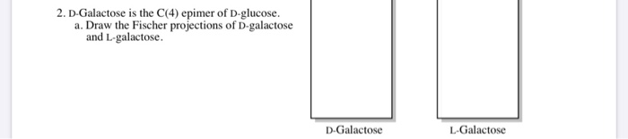 Solved 2. D-Galactose is the C(4) epimer of D-glucose. a. | Chegg.com