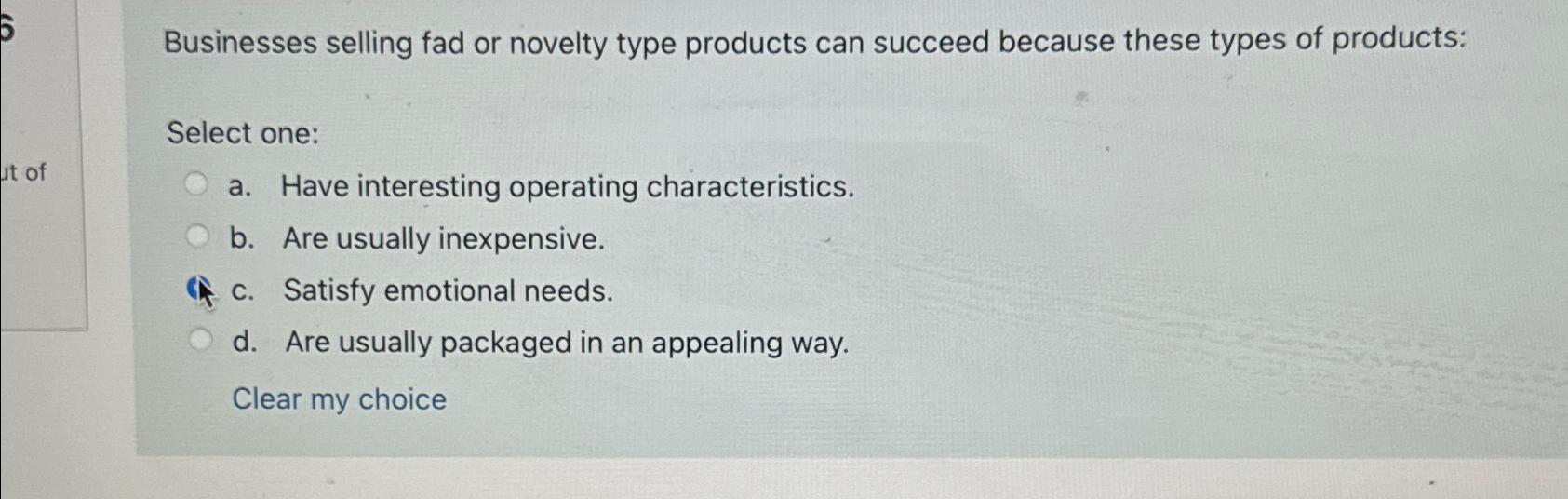 Solved Businesses selling fad or novelty type products can | Chegg.com