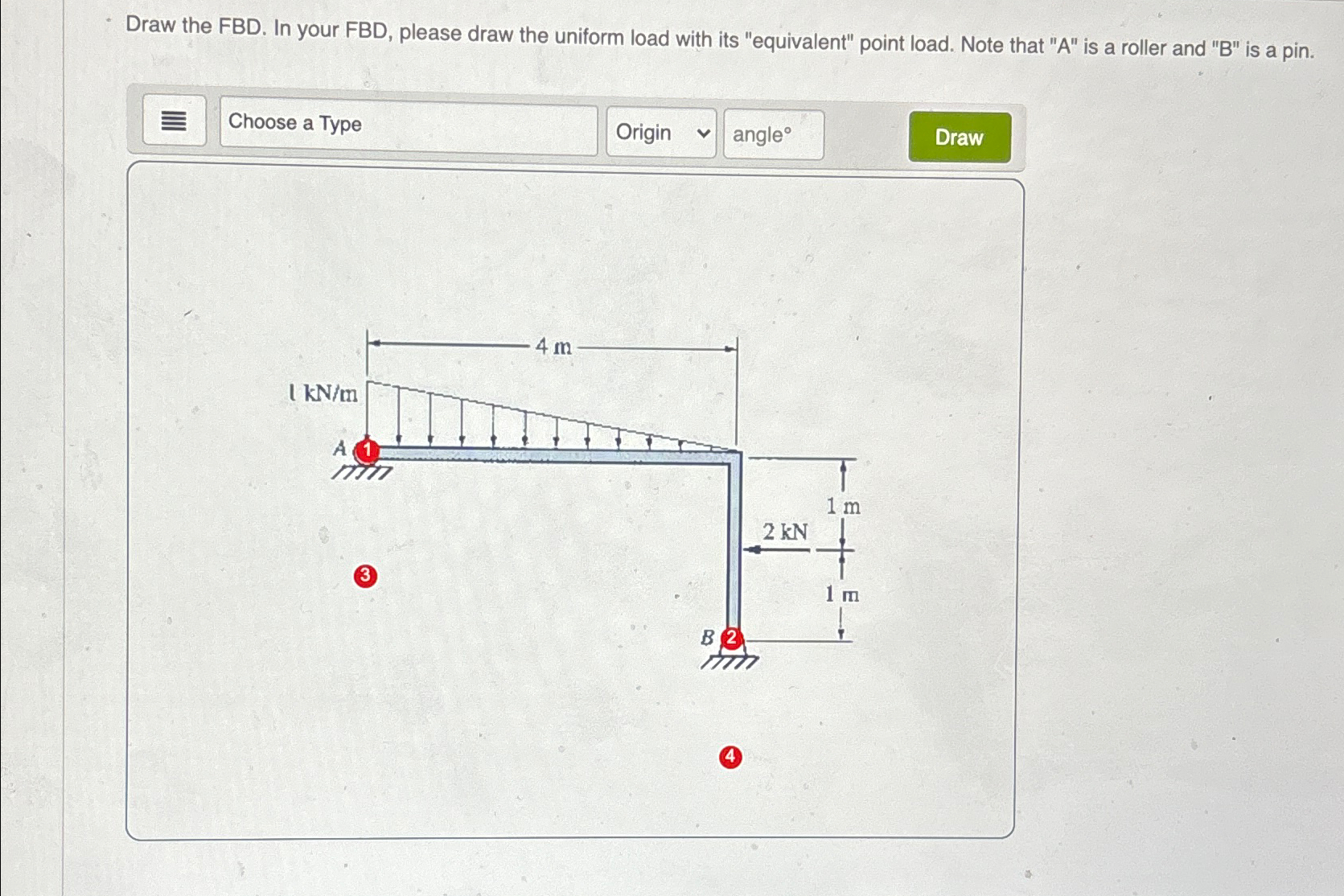 Solved Draw the FBD. ﻿In your FBD, ﻿please draw the uniform | Chegg.com