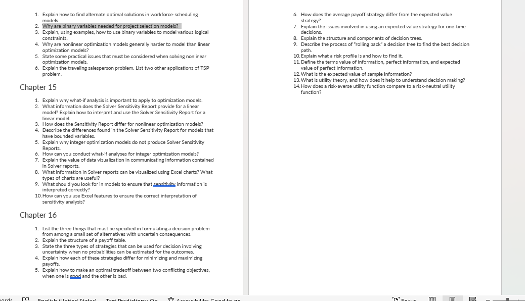 Solved Explain how to find alternate optimal solutions in | Chegg.com