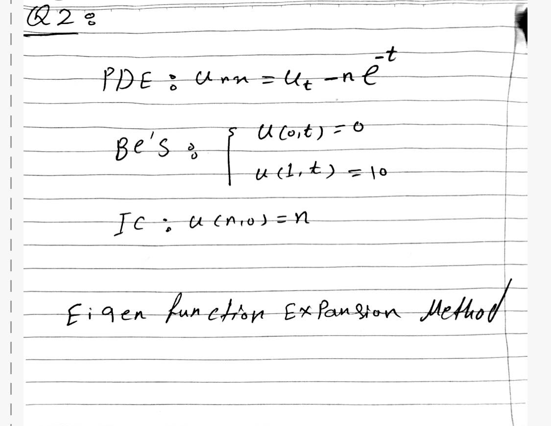 Solved Q2: ﻿PDE: | Chegg.com