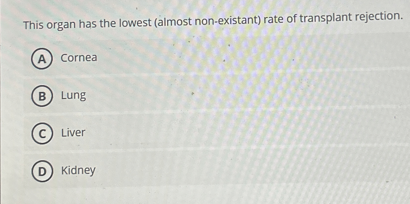 Solved This organ has the lowest (almost non-existant) ﻿rate | Chegg.com