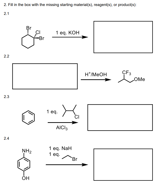 PLEASE draw out the diagrams for each missing | Chegg.com