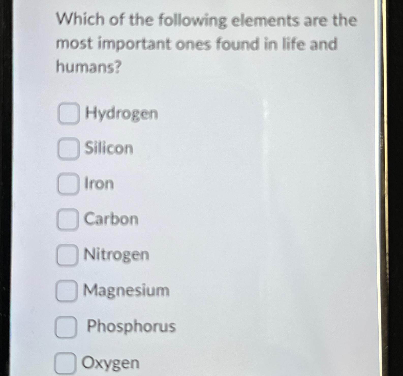 Solved Which of the following elements are the most | Chegg.com