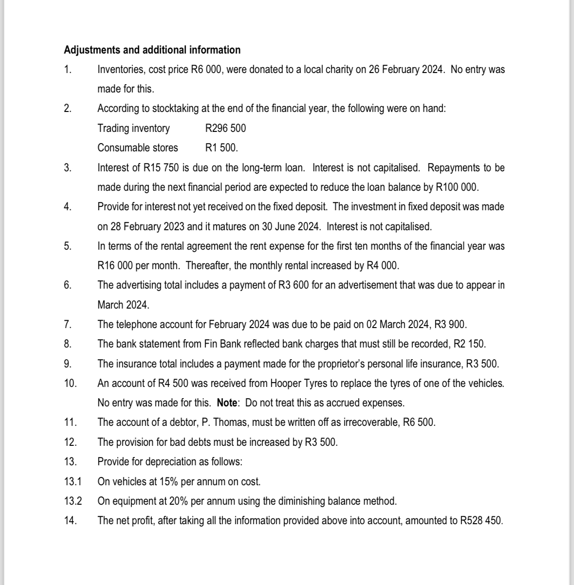 Solved QUESTION 1(20 ﻿Marks)REQUIREDPrepare the Statement of | Chegg.com