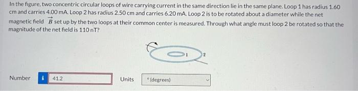 Solved In the figure, two concentric circular loops of wire | Chegg.com