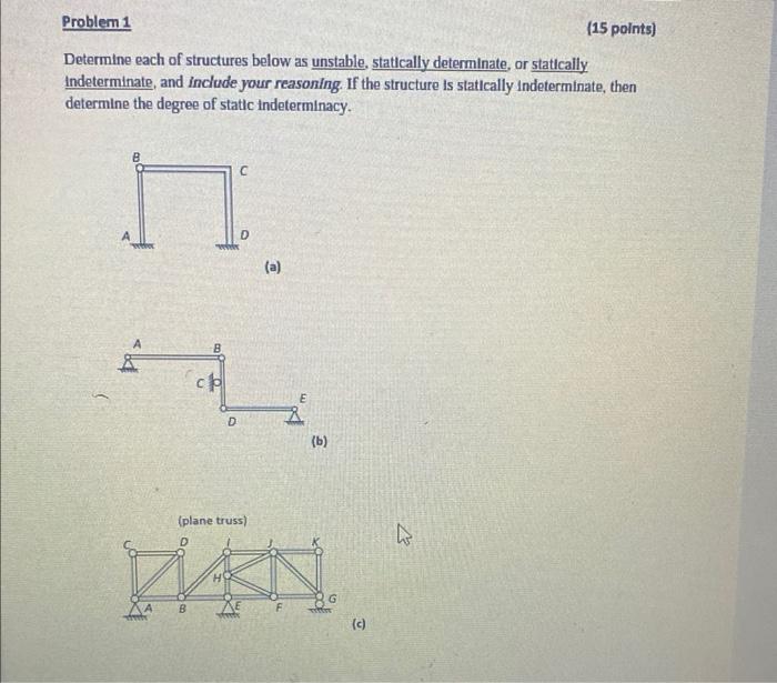 Solved Determine each of structures below as unstable, | Chegg.com