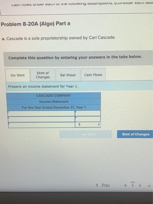 Solved Required information Problem 8-20A (Algo) Effect of | Chegg.com