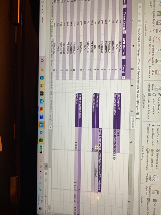 Solved w 10. In cell R9, enter a formula using the AVERAGEIF | Chegg.com