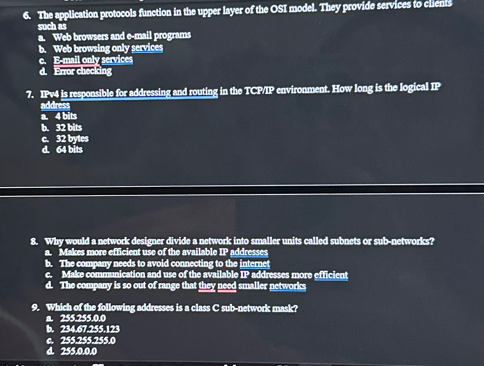 Solved The application protocols function in the upper layer | Chegg.com