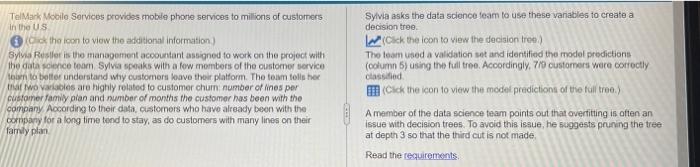 Solved Graph/chartData tableRequirement 1. Using the pruned | Chegg.com