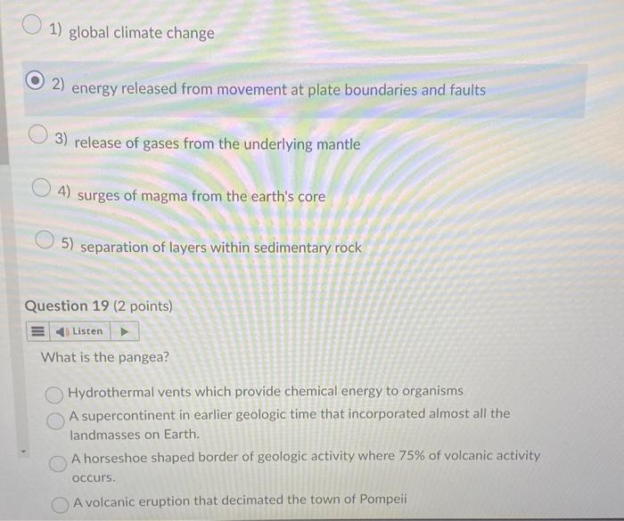 Solved 1) global climate change 2) energy released from | Chegg.com