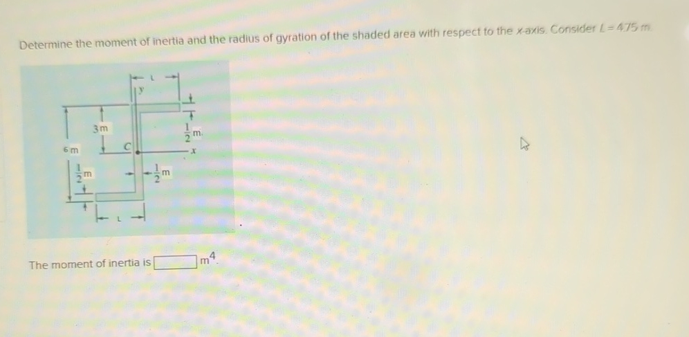 Determine the moment of inertia and the radius of | Chegg.com