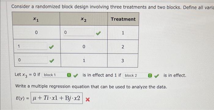 Solved Consider a randomized block design involving three | Chegg.com