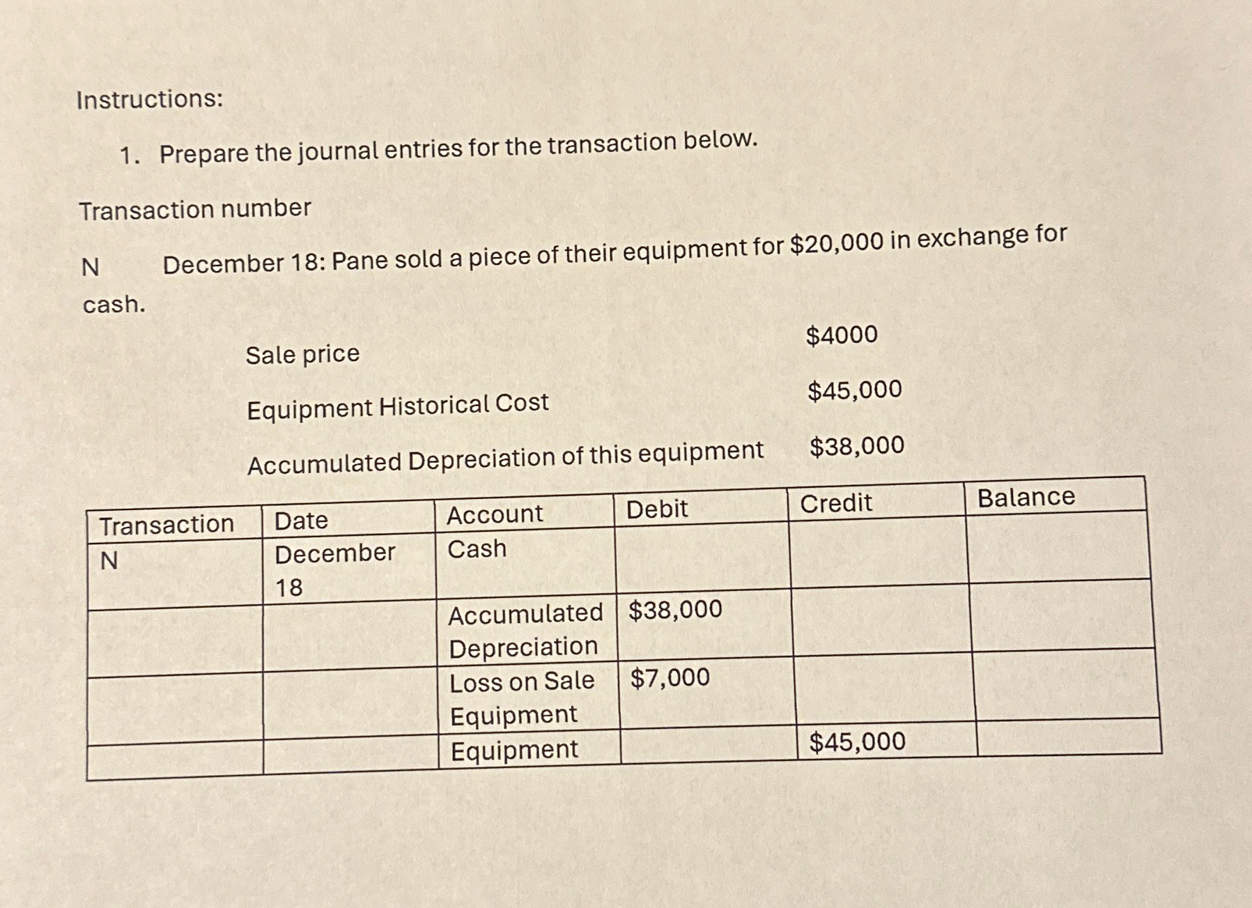 Solved Instructions:Prepare the journal entries for the | Chegg.com