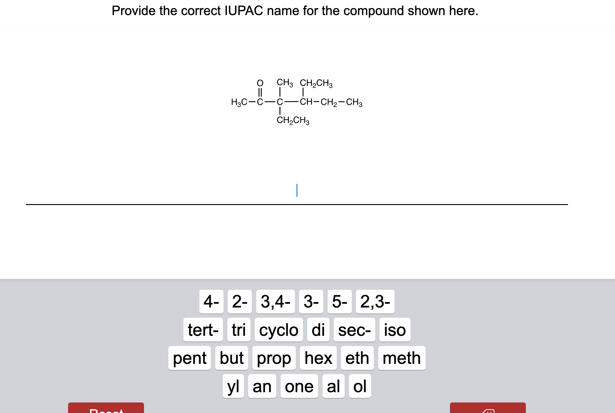 Solved Provide the correct IUPAC name for the compound shown | Chegg.com