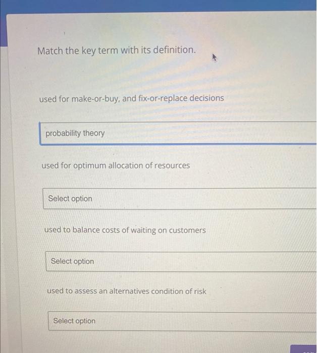 Solved Select option probability theory queuing theory | Chegg.com
