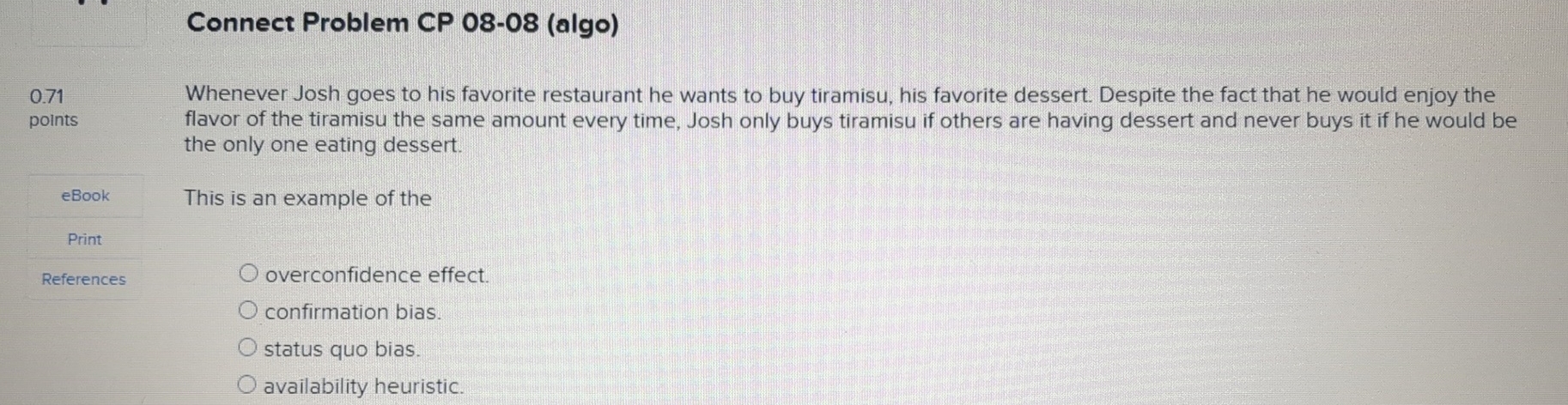 Solved Connect Problem CP 08-08 (algo)Whenever Josh goes to | Chegg.com