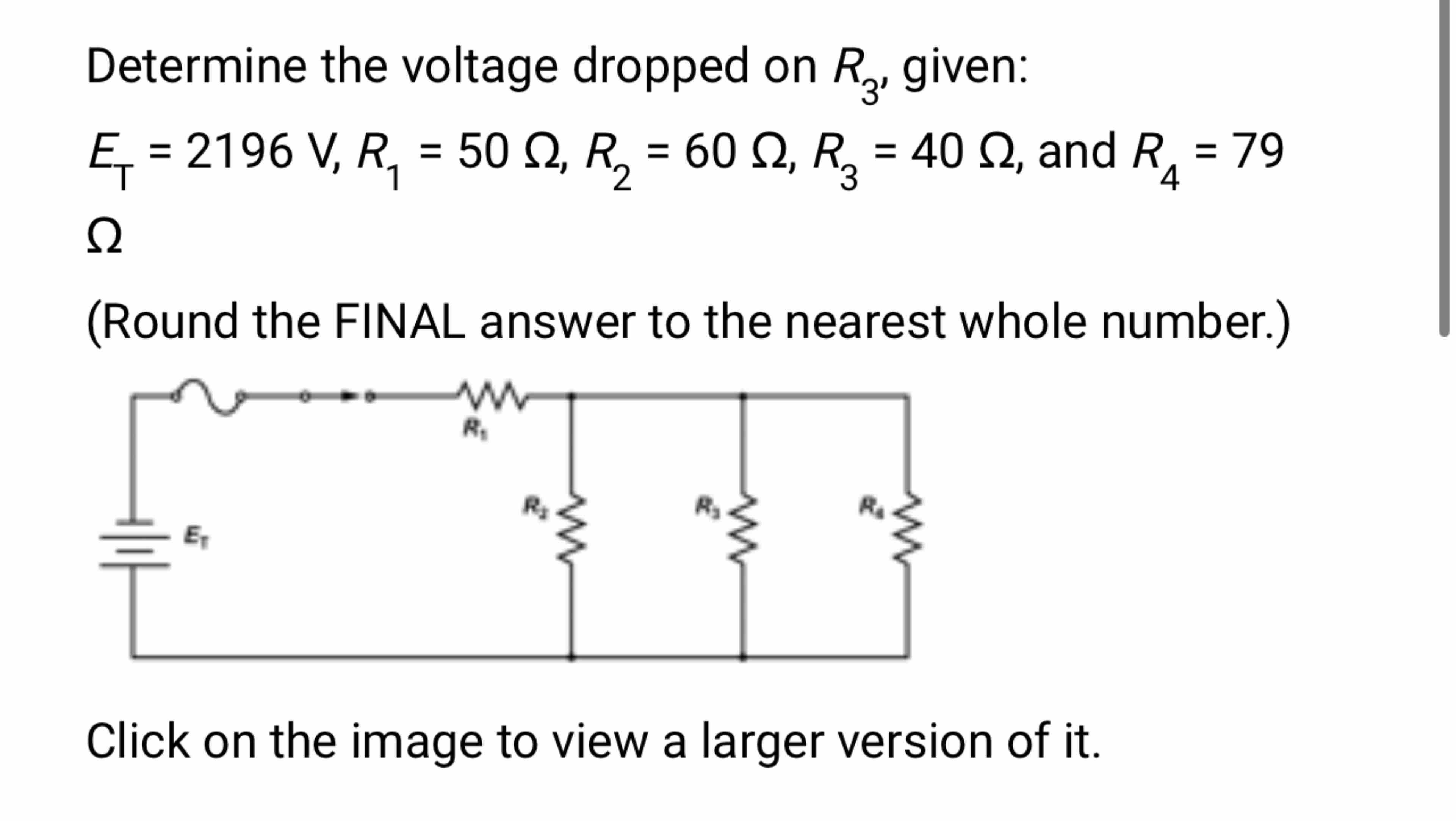 Solved Determine the voltage dropped on R3, | Chegg.com