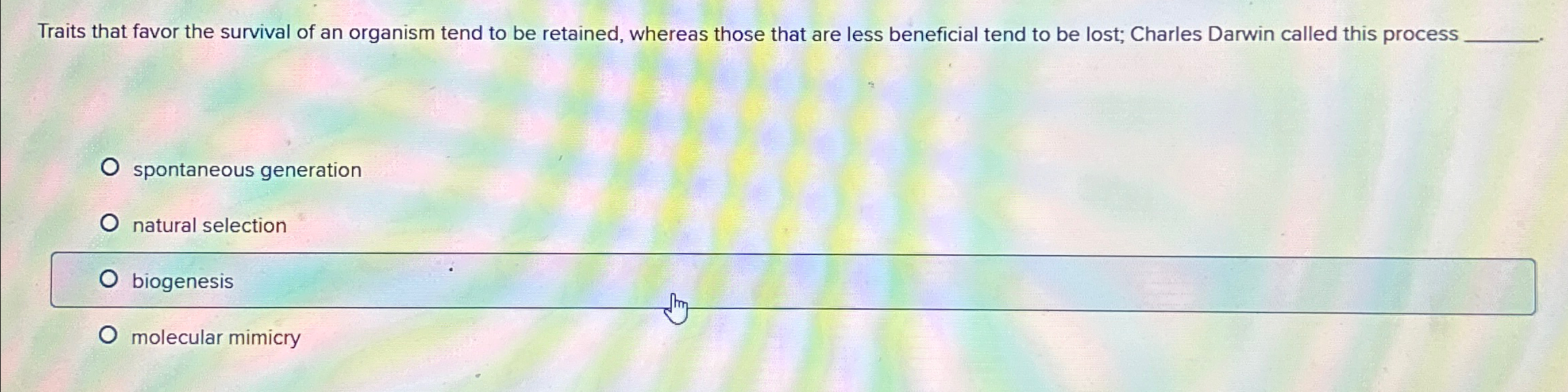 Solved Traits that favor the survival of an organism tend to | Chegg.com