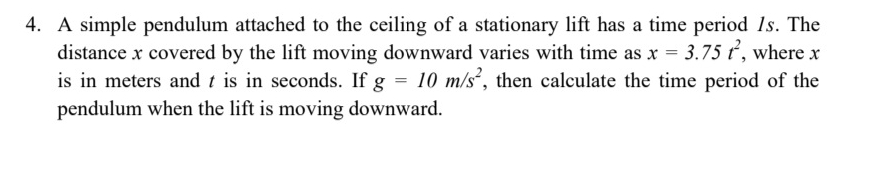 Solved A simple pendulum attached to the ceiling of a | Chegg.com