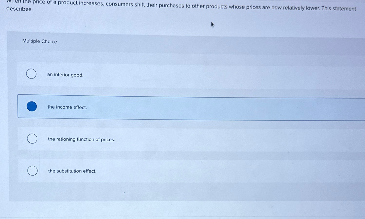 Solved dis statement describesMultiple Choicean inferior | Chegg.com